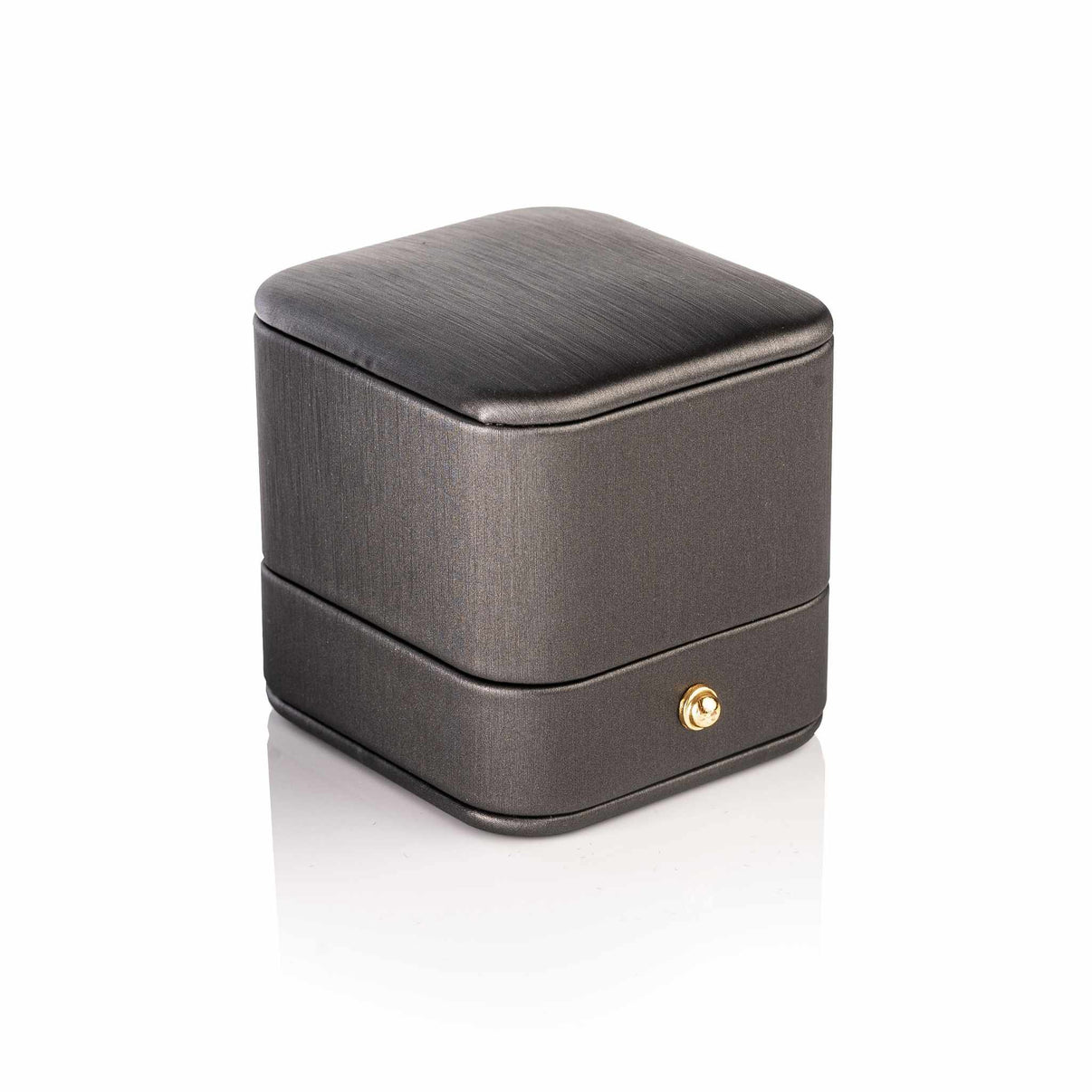 Majestic Ring Box - Elegant Bronze Leather with Velvet Interior